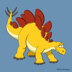 Cartoon Stegosaurus | Dinosaur cartoon by Nick Gowman