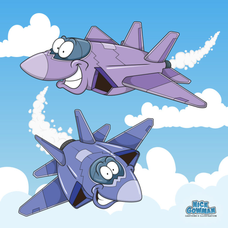 Cartoon Jet Planes | Custom jet plan mascot characters