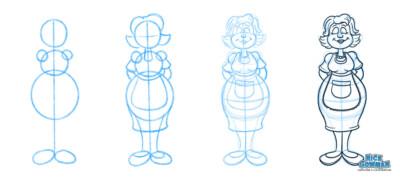 How to draw cartoon characters with basic shapes | Cartoonist and ...